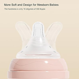 Gulicola Natural Flow Baby Bottle Silicone Nipple Level 1, Slow Flow (S), 1+ Months, 3 Counts (Pack of 1)