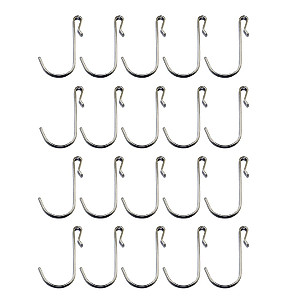 YHXiXi 20PCS Stainless Steel Silver Hanging Sink Grid Hook Wire Rack Hook Clip-on Hook for Kitchen,Bedroom,Office,Wire Shelf