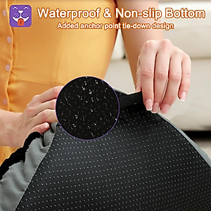 POCBLUE Deluxe Washable Dog Bed for Medium Dogs Dog Crate Mat 30 inch Comfy Fluffy Kennel Pad Anti-Slip for Dogs Up to 40 lbs, 30" x 19", Grey