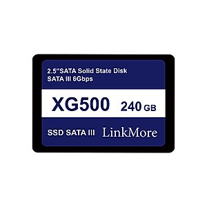 LinkMore XG500 240GB 2.5" SATA III (6Gb/s) Internal SSD, Solid State Drive, Read Speed Up to 500MB/s, 2.5 inch for Laptop and PC Desktop