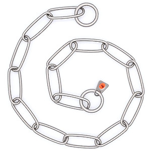 Herm Sprenger - Matt Stainless Steel Scratch Resistant Long Link Fur Saver Dog Collar - Professional Training Collar - Made in Germany (21 inches (53 cm))