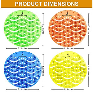 Fragrant Fresh Urinal Screen Deodorizer, Fresh Scented Urinal Screen With Easy Fit & Multiple use (Orange, 15 Pack)