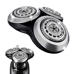 SH90 Replacement Rotary Heads for Philips Norelco Shavers Series 9000, New Version of Metal Wheel Buckle and Upgrade Double-Layer Precision Blades