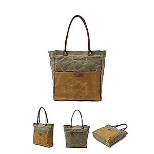 peacechaos Women's Canvas Waterproof Shoulder Hand Bag Tote Bag Purse Handbag (Army Green)