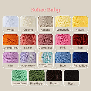 Sensy Softee Baby Yarn, 3.5 oz, 275 Yards, Gauge 3 Light (Blue)