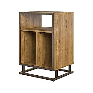 Novogratz Regal Turntable Stand/End Table, Walnut