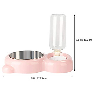 balacoo Water Food Bowls Cat Dog Water Food Dispenser Set Automatic Pet Water Feeder Food Bowl Container