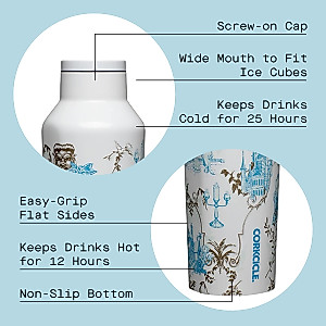 Corkcicle Disney Princess Belle Insulated Canteen Travel Water Bottle, Triple Insulated Stainless Steel, Keeps Beverages Cold for 25 Hours or Warm for 12 Hours, 20oz