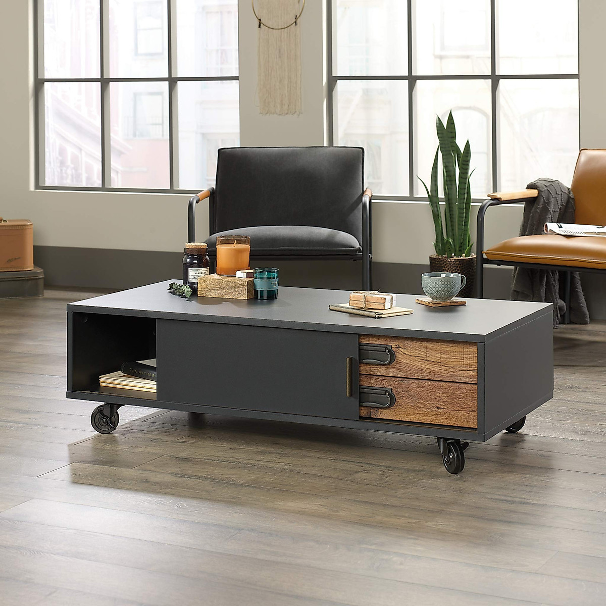 Sauder Boulevard Café Coffee Table, Black finish