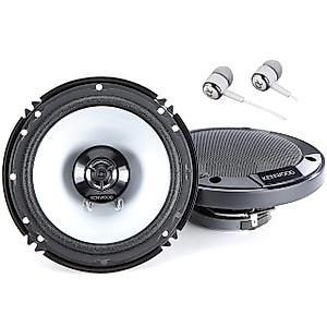 Kenwood 6-1/2" 300W Max (60W RMS per Pair) 6.5" KFC 2-Way Sport Series Flush Mount Car Audio Door Coaxial Speakers