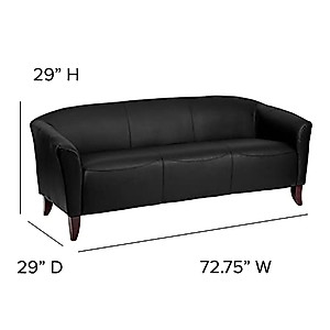 Flash Furniture HERCULES Imperial Series Black LeatherSoft Sofa