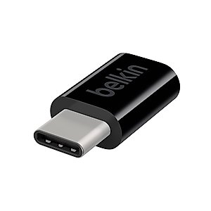 Belkin USB Type C to Micro USB Adapter, 5V/2.4A, 12W, USB 2.0, No Installation Required, Certified by USB-IF, Small and Portable Design