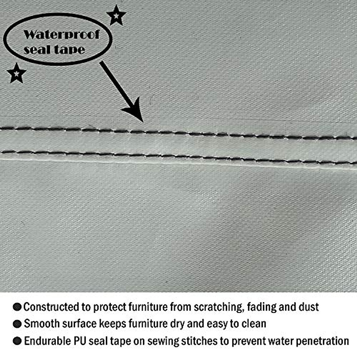 Patio Chair Covers, 2Pack, 28"Wx30"Dx36"H Dining Chair High Back Chair Cover, Heavy Duty Waterproof UV Resistant Outdoor Furniture Cover,Striped