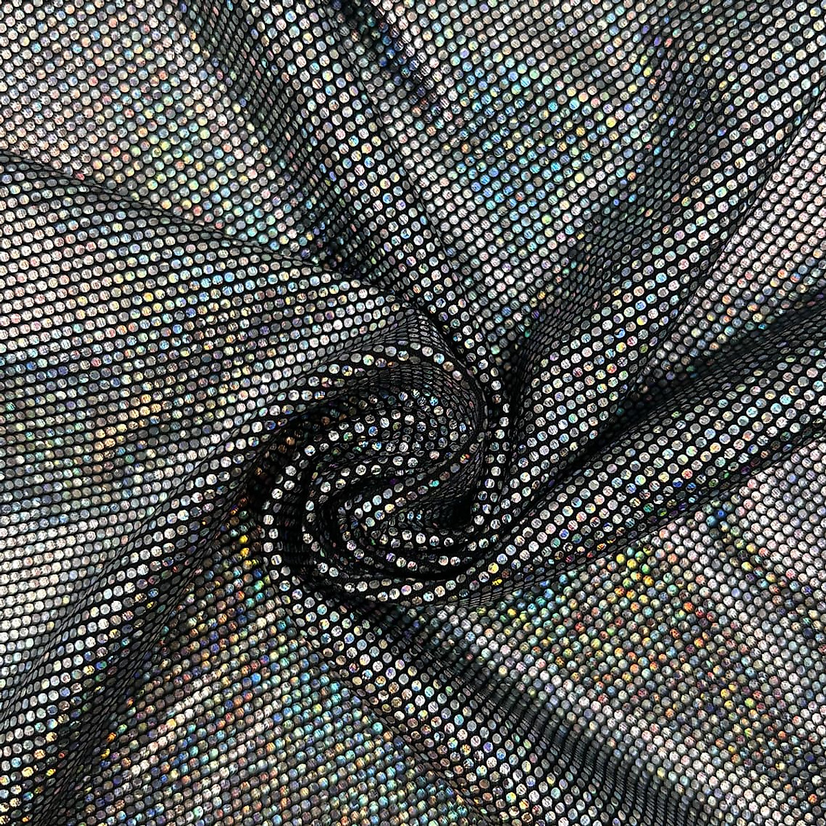Texco Inc Solid 4-Way Stretch Poly Spandex on Disco, Lightweight, Home/DIY Projects,Apparel Fabric, Silver 1 Yard