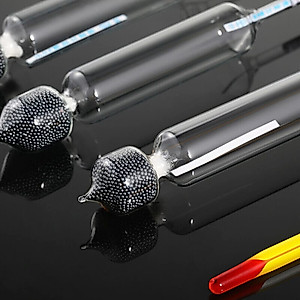 Alcohol Hydrometer Accurate 5 Pieces Alcoholmeter Kit 0-100% (ABV) Tralle 0-100 for Spirits Whiskey Moonshine Distilling Liquors Testing with 100ml Glass Test Jar Carry Storage Wood Box