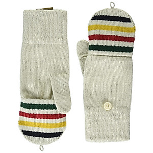 Pendleton Convertible Fingerless Mittens, Glacier Stripe, L/XL