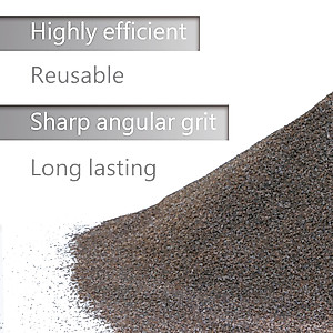 #80 GRIT Aluminum Oxide Powder for Sand Blasting - Sand Blaster for air Compressor, Metal Sandblasting Sand - 12LB