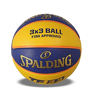 Spalding Unisex Adult 83735Z_6 Basketball, Yellow, Blue, 6