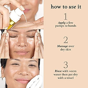 Julep Vitamin E Hydrating Cleansing Oil and Makeup Remover - Face Wash for Normal to Dry Sensitive Skin - 3.5 Fl Oz - Rosehip and Olive Oil Face Cleanser