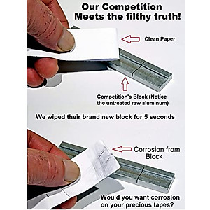 Splicing Block Kit with Professional Hard Gold Anodized Aluminum Splicing Block Made in USA for 1/4 Inch Open Reel Tape with 82 FT of Professional Splicing Tape and GEM Stainless Media Blade