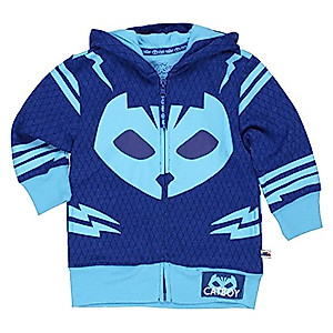 PJMASKS Little Boys' Toddler Catboy Hoodie, Blue, 3T