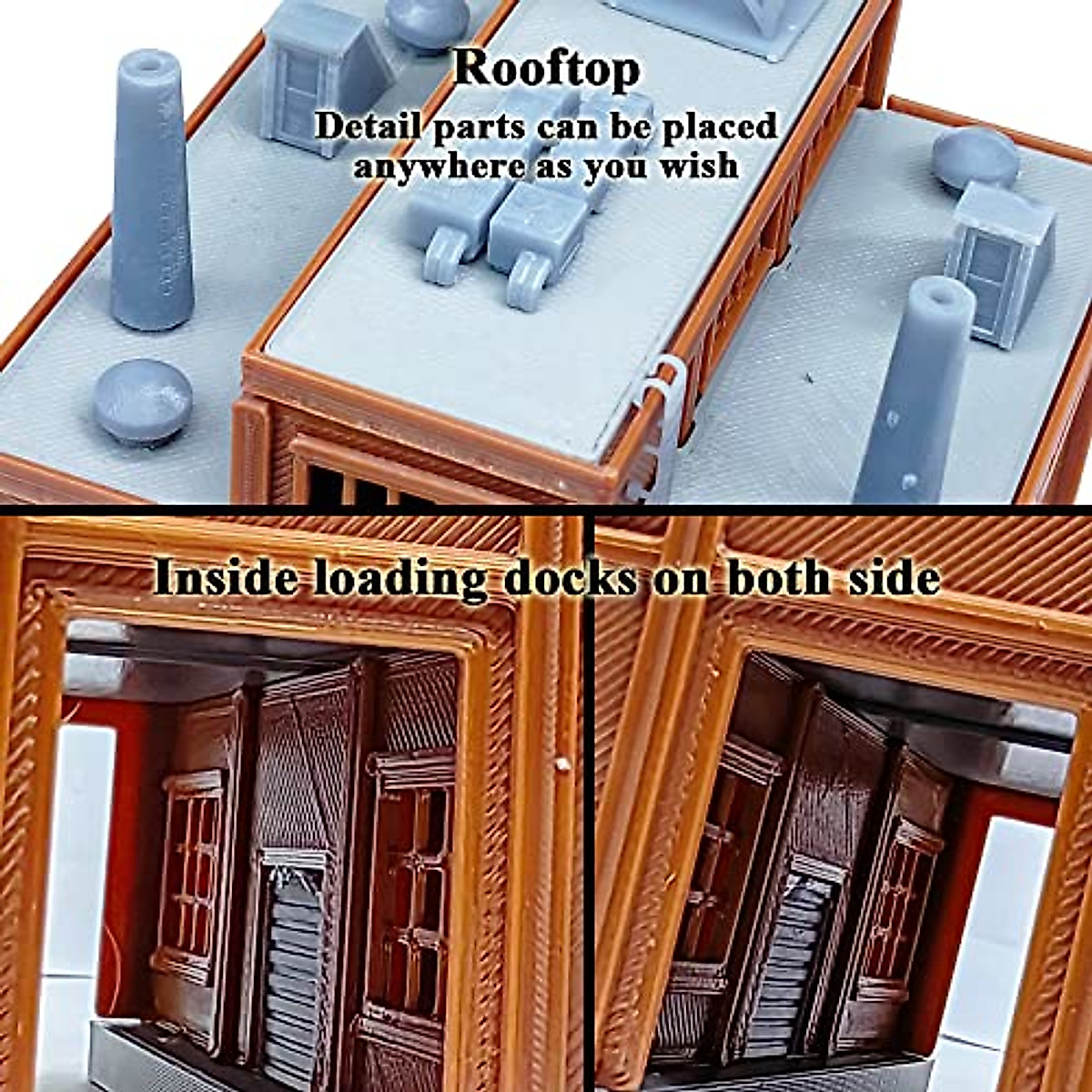 Outland Models Railroad Layout Large Factory with 2-Sided Loading Dock 1:160 N Scale