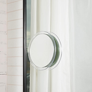 Jerdon Portable Travel Makeup Mirror – 9” Diameter Frame with 5X Magnification – Suction Cups Allow Wall Mounting – Travel Case Included – Model JSC5