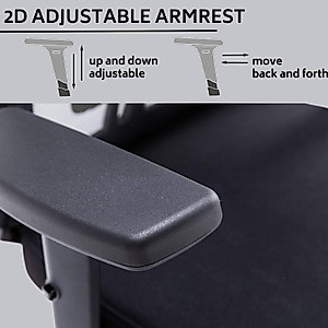 Whiterye Office Chair Lumbar Support Mesh Office Chair Swivel Desk Chair with Adjustable headrest and Armrest Ergonomic High Back Office Chair,Black.
