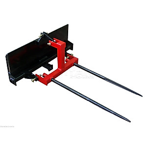 Titan Attachments 3 Point Attachment Adapter for Universal Skid Steers Quick Tach Equipment, Connects 3 Point Attachment to Cat 1 Implements, Black Finish, 2" Receiver Hitch