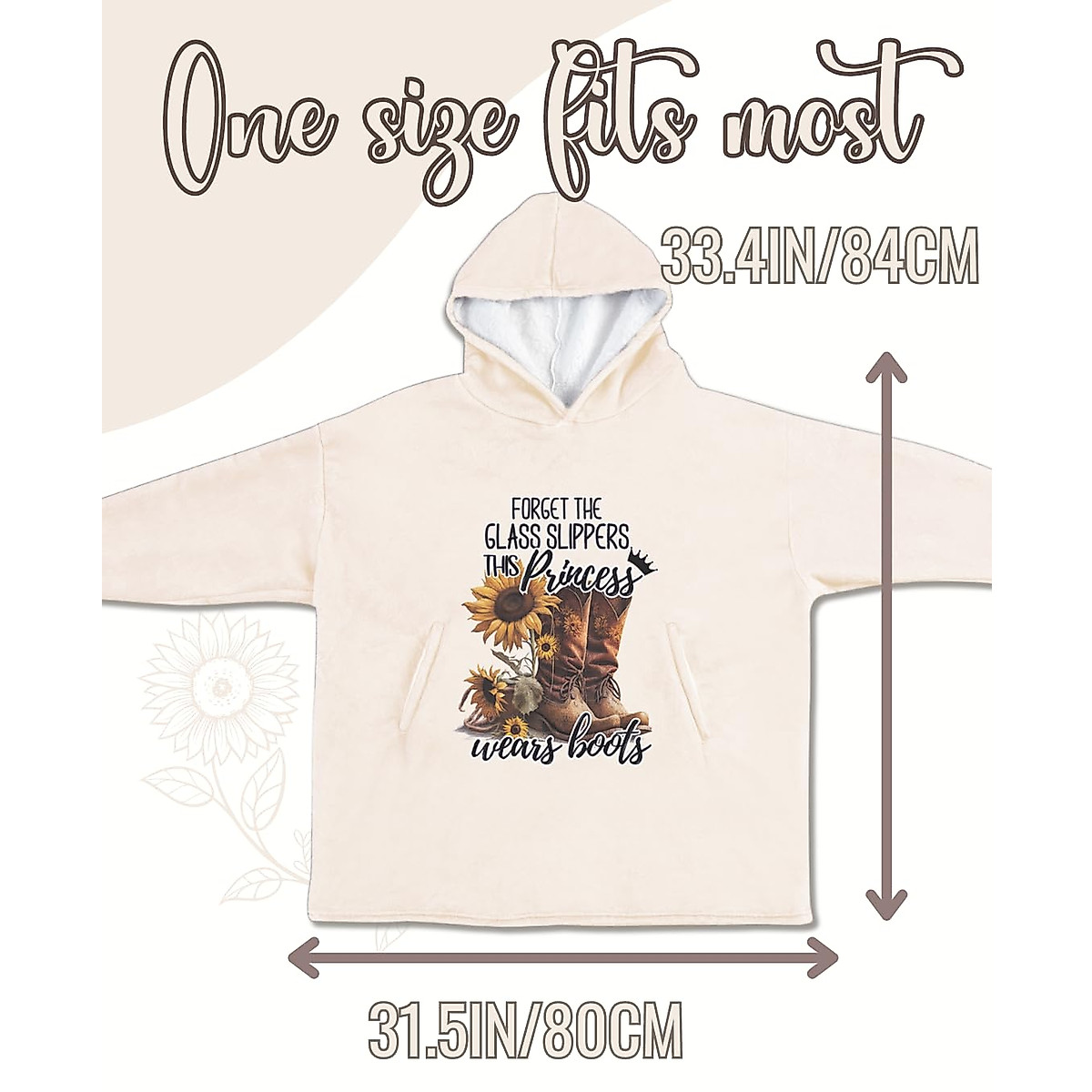 Huglanket Country Girl Gifts Wearable Blanket Hoodie, Oversized Wearing Blanket Western gifts, Cowgirl Stuff for Women, Farm Girl Gifts