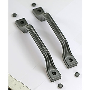 Hamilton Bowes RV External Handle Entry Grab Door Assist Bar for RV, Trailer, Camper, Motor Home, Cargo Trailer, Boat OEM Replacement (Black Plastic) (Black 2-Pack)