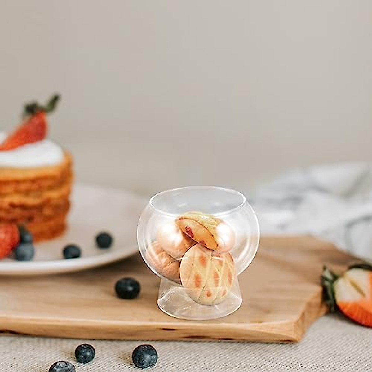 OSALADI Shampoo Hose Glass Dessert Bowl Ice Cream Cups Sundae Bowls Cute Globe Dessert Cups for Parfait Fruit Salad Snack Cocktail Party Trifle Bowl