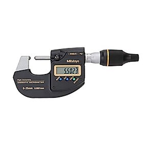 Mitutoyo 293-100-10 Sub-Micron Digimatic Micrometer, 0-25mm Range, 0.0001mm/0.0005mm Resolution