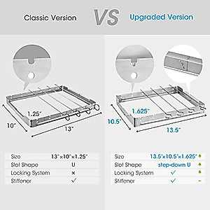 Unicook Upgraded Stainless Steel Barbecue Skewer Shish Kabob Set, 6pcs 13.5"L Skewer Sticks with Foldable Large Grill Rack, Keeps Kabobs from Sticking to the Grill Grate, 50pcs Bamboo Skewers as Bonus