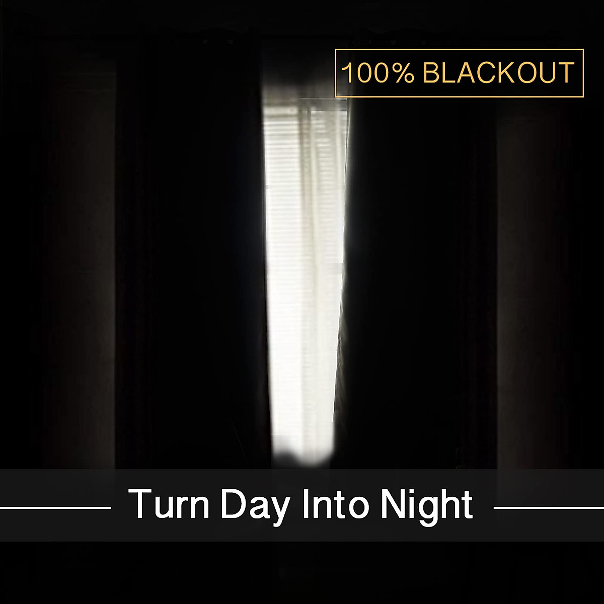 Rose Home Fashion Sliding Glass Door Curtain, Primitive Linen Look 100% Blackout Curtains Curtains, Thermal Insulated Patio Curtain for Door-1 Panel (100x84 Beige)