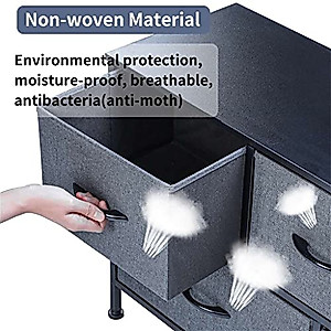 ZSEDP 5 Tiers Storage Drawers Living Room Furniture 5 Bin Bedroom Organizer Nightstand Closet Home Storage Drawers Clothes Storage