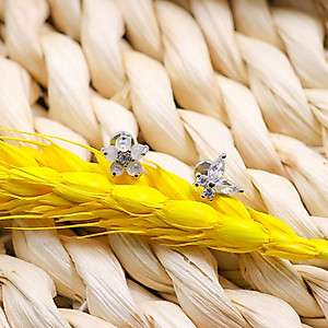 CHARMONLINE Top Push in Threadless 316L Surgical Steel Flat Back Stud for Nose Lip Stud Bone Studs Butterfly,Flower Nose Piercing Jewelry for Women Men…… (Color A, 1.2)