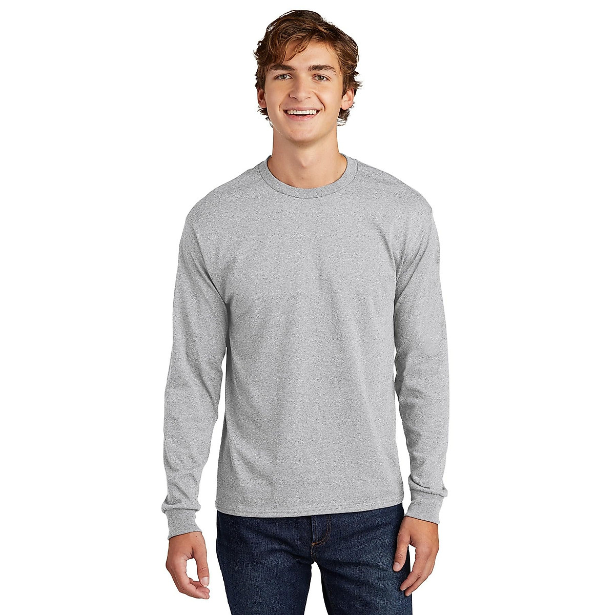 Hanes ComfortSoft® Long Sleeve T-Shirt XL Charcoal Heather