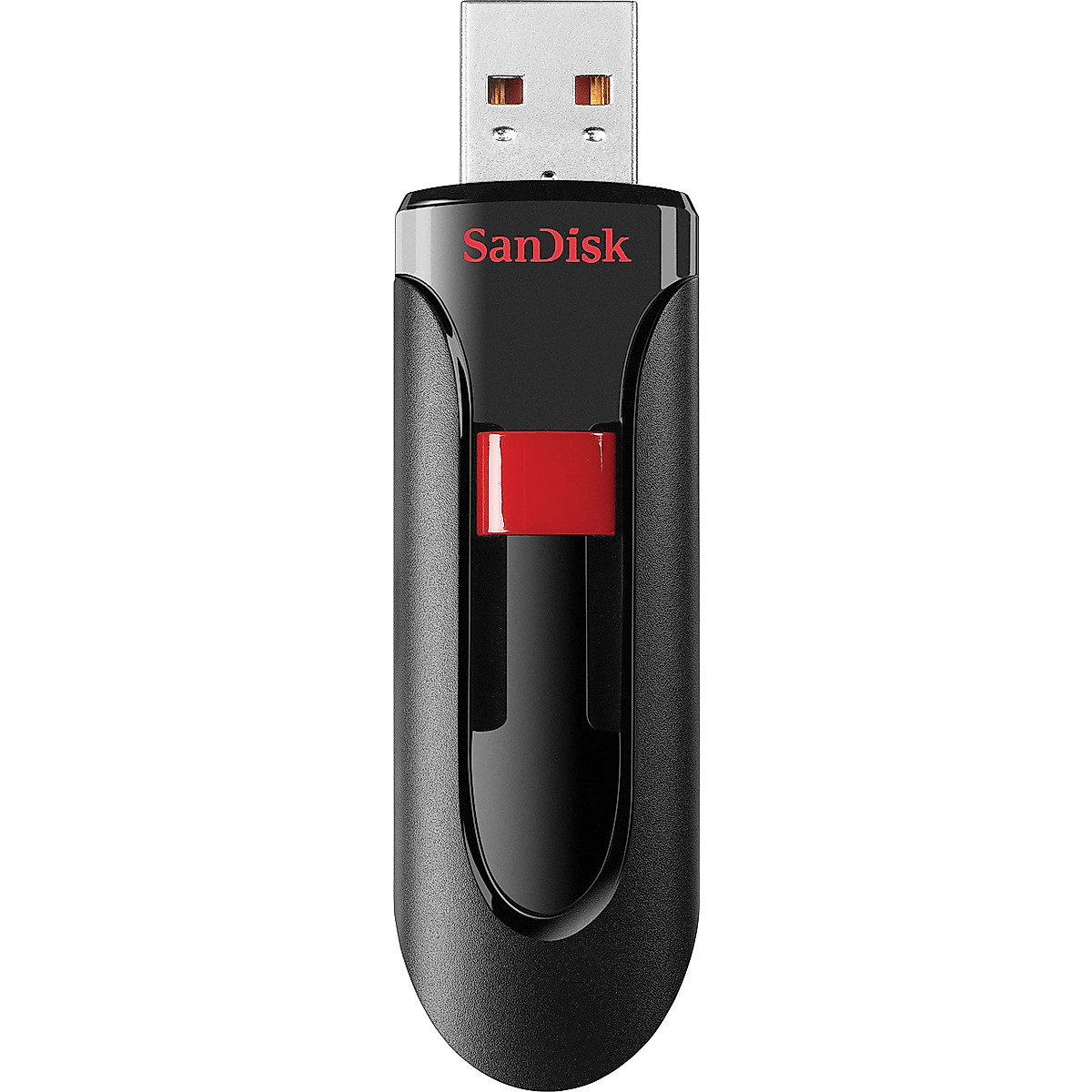 Sandisk Cruzer Glide USB Flash Drive, 128 GB, Black/Red (SDCZ60-128G-A46)