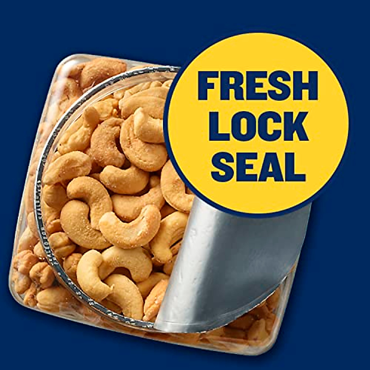 PLANTERS Deluxe Salted Whole Cashews, Party Snacks, Plant-Based Protein 33oz (1 Container)