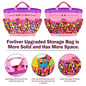 Gardening Tools Toy Set for Girls Boys with Beatiful Storage Bag, Watering Can, Gardening Gloves, Shovels, rake, Apron, Sun Hat kit for Children Kids Outdoor Play and Dress up Clothes Role Play