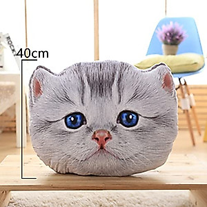 Cat Head Stuffed Animal, Cute Kitty Plushies, Cartoon Cat Printed Plush Pillow Toy for Fans Gift, Christmas Stocking Stuffers Easter Birthday Gift for Boys Girls