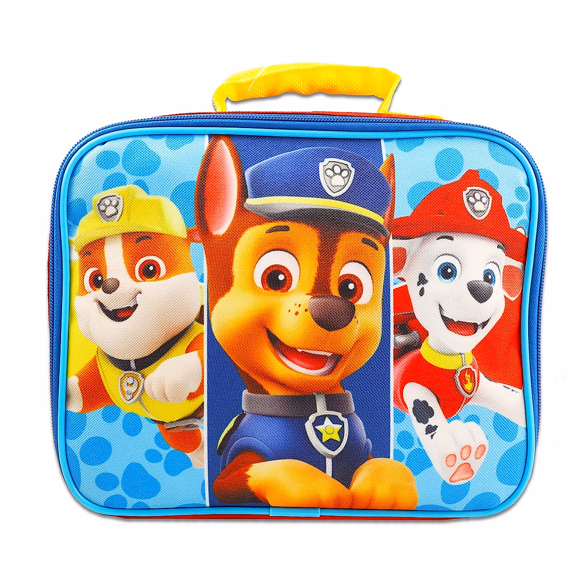 Paw Patrol Backpack and Lunch Bag for Kids - 6 Pc Bundle with 16" Paw Patrol School Backpack, Insulated Lunch Bag, Water Bottle, Stickers, Backpack Clip, and More (Paw Patrol School Supplies)