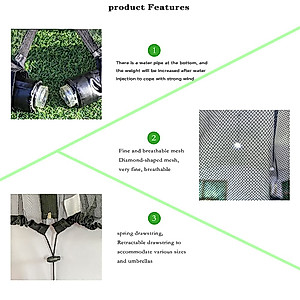 Tiimmgaal 9/10 FT Mosquito Net For Patio Umbrella Outdoors Screen Polyester Hanging Tent(Mosquito Net Only)
