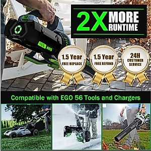 POWITEC 【3rd Generation】 56V 5.0Ah Replacement Battery for EGO 56V Battery BA2800 BA4200 Lithium Ion Battery Compatible with EGO Power+ Cordless Tool Battery Pack