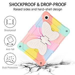 DUEDUE for Samsung Galaxy Tab A8 10.5 Case 2022, Butterfly Wings Kickstand 3D