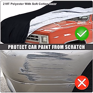 Waterproof Car Cover Compatible with Chverolet K5 Blazer/GMC Jimmy 1969-1991 210T All Weather Classic Car Covers with Zipper Door for Snow Rain Dust Protection