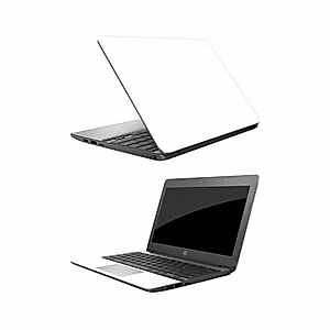 MightySkins Skin Compatible with HP Chromebook 11 (2018) 11.6" - Solid White | Protective, Durable, and Unique Vinyl Decal wrap Cover | Easy to Apply, Remove, and Change Styles | Made in The USA