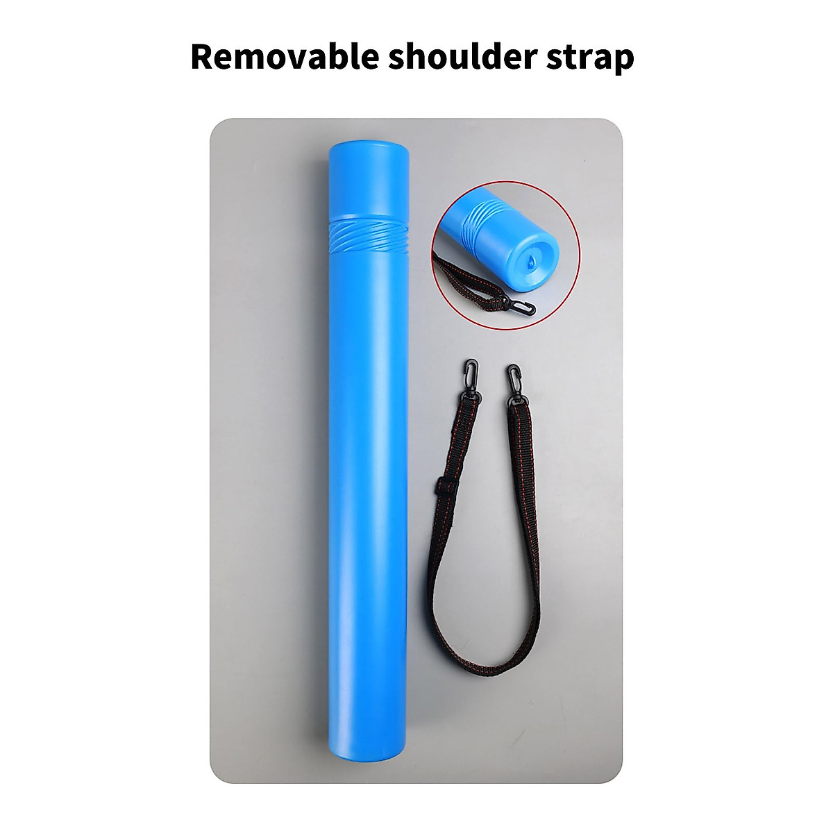 Meiliyizu Telescopic Document Storage Tube, Telescoping Poster Tube Extendable Poster Tube with Strap, Telescoping Art Transport Tube for Document Poster Drawing, Blue