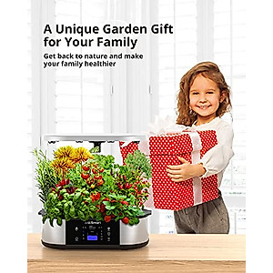 WiFi 12 Pods Hydroponics Growing System with APP Controlled, JustSmart Indoor Garden Up to 30" with 48W 120 LED Grow Light, Silent Pump System, Automatic Timer for Home Kitchen Gardening, GS1 Max